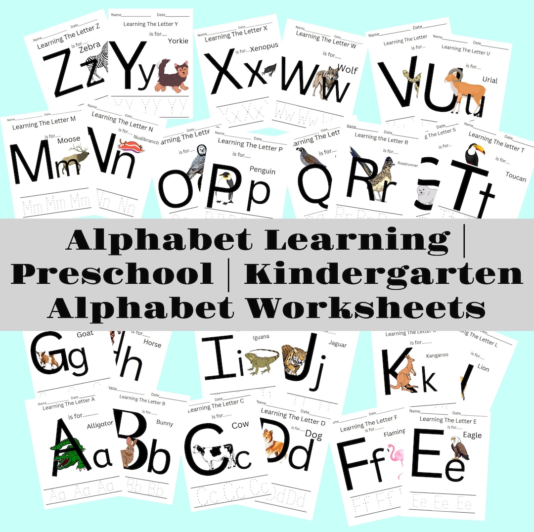Preschool Alphabet Worksheets WITH COLOR | Preschool Learning ...