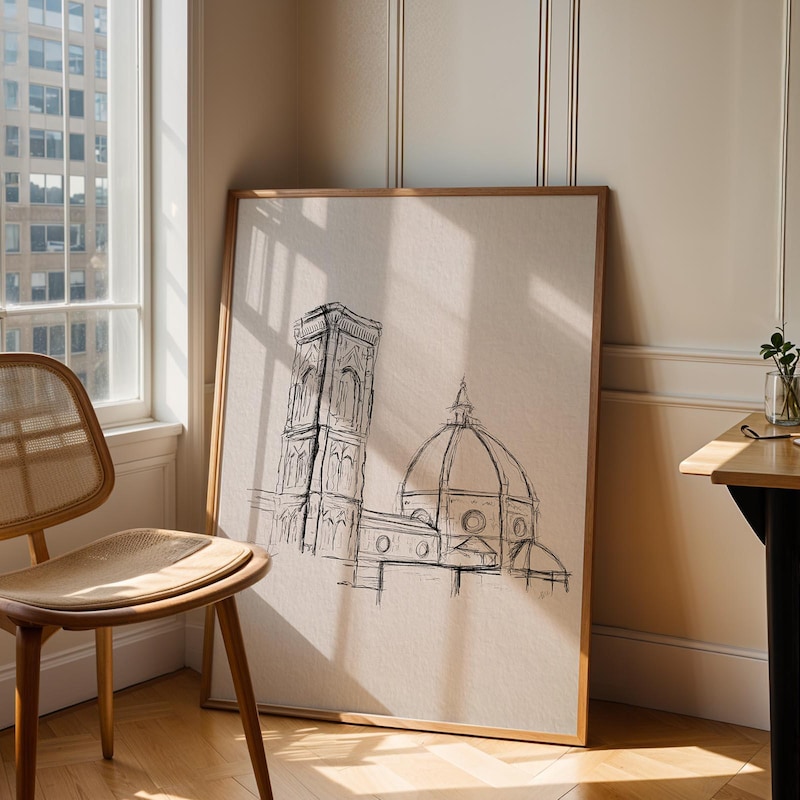 Milan Duomo Drawing - Etsy