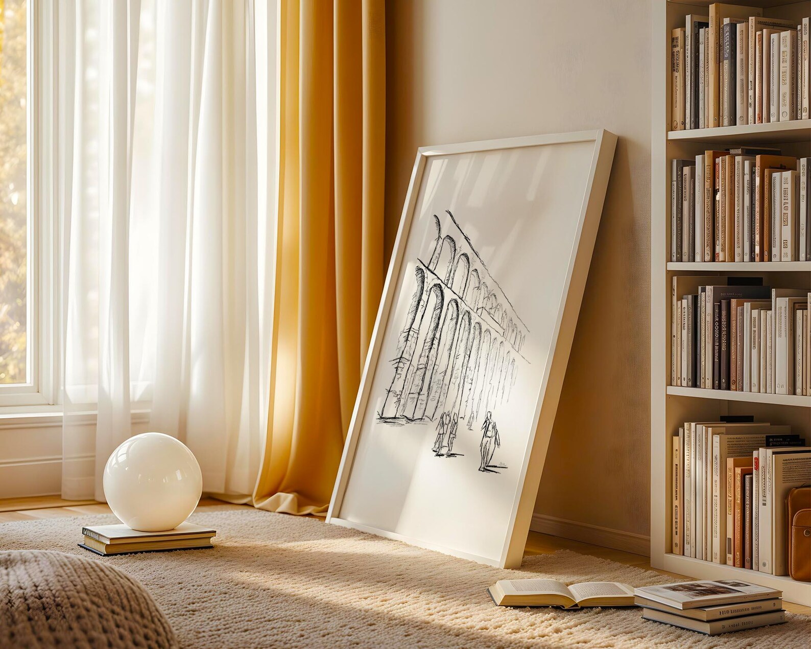 Aqueduct of Segovia Printable Pencil Drawing, Segovia, Spain Wall Decor ...