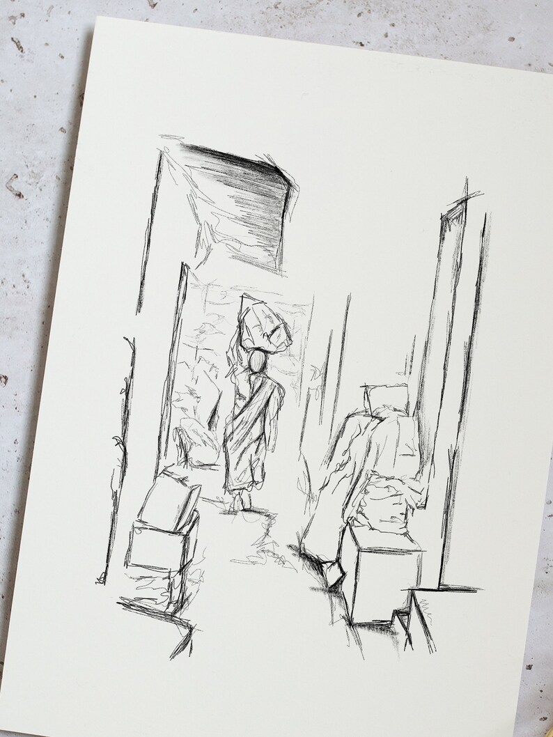 Dharavi Slum Sketch Mumbai India Printable Wall Art - Etsy