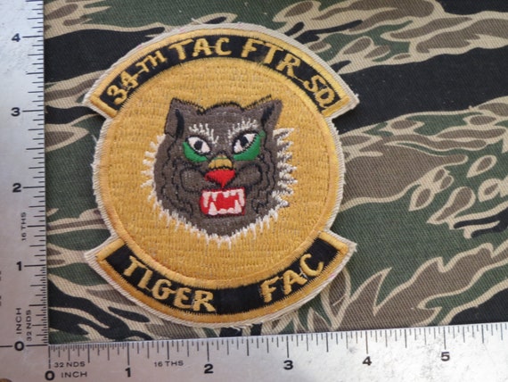 Patch Usaf 34th Tactical Fighter Squadron Tiger Fac - Etsy