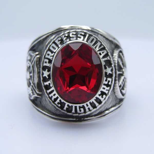 Firefighter Ring - Etsy