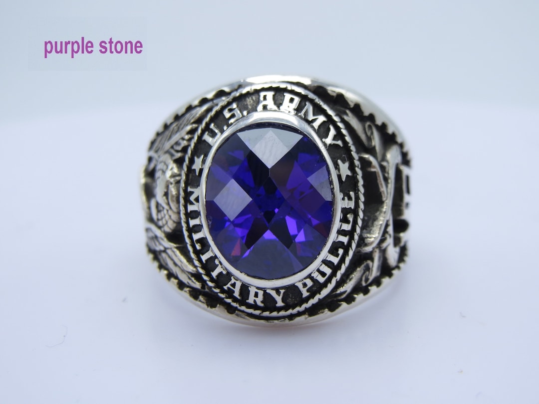 01, RING , Army , MP Ring , Military Pol , US Size: 9 , Solid Sterling ...
