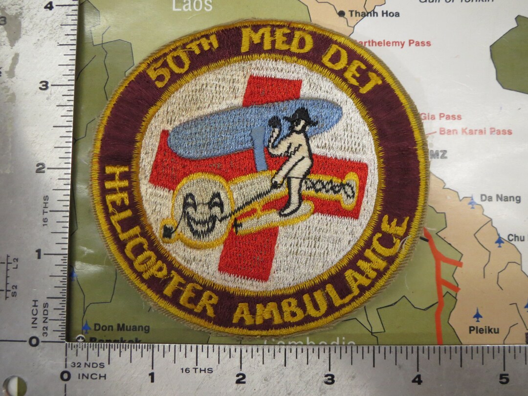 Patch , DUSTOFF , Medevac , 50th Met Det , Helicopter ,,having Usn ...