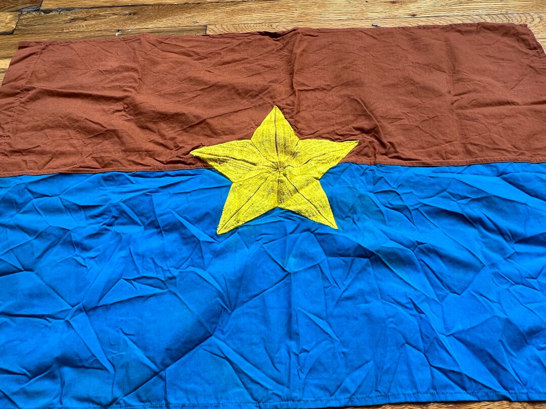 Flag Vc Vietcong Flag Red and Blue Flag With Yellow - Etsy