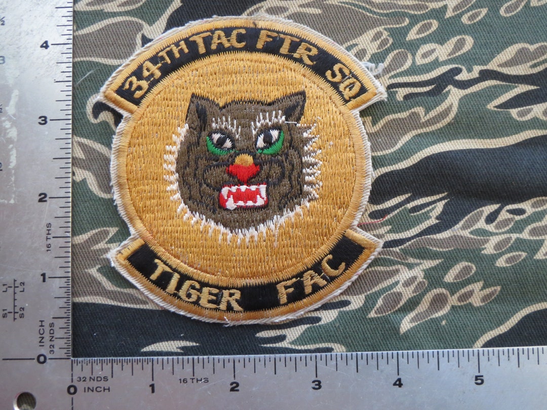 Patch Usaf 34th Tactical Fighter Squadron Tiger Fac - Etsy