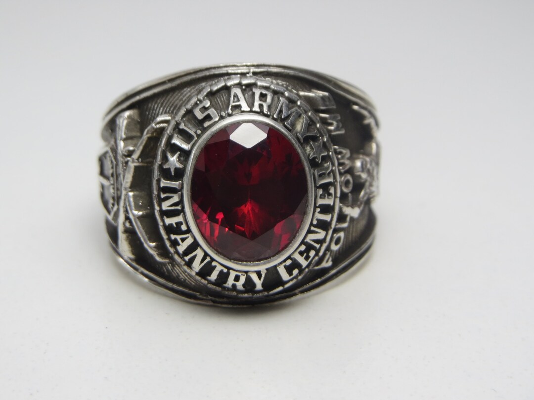 01, RING , Army , Infantry Center , Follow Me , US Size: 9, Solid ...