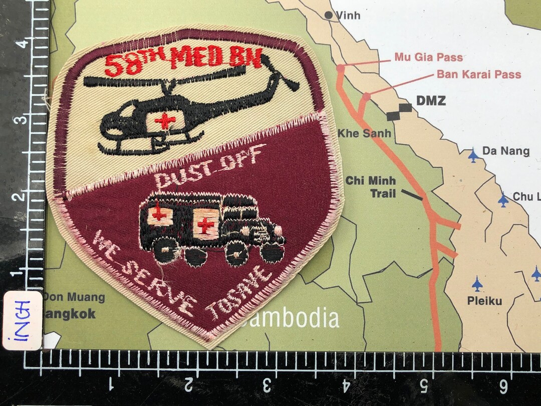 Patch , DUSTOFF , Medevac , 58th , Med Det , Helicopter ,,having Usn ...