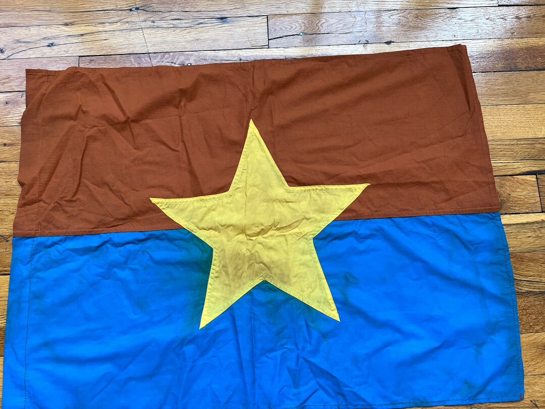 Flag Vc Vietcong Flag Red and Blue Flag With Yellow STAR - Etsy