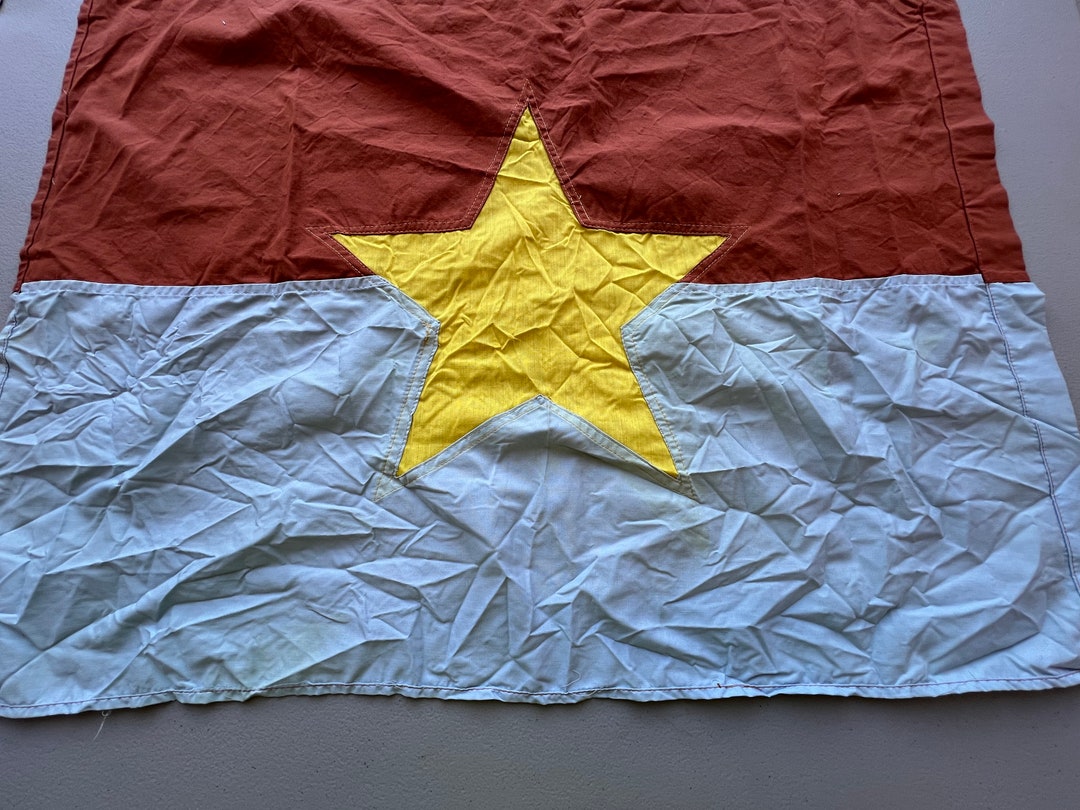 Flag , Vc Vietcong Flag, Red Flag With Yellow EMBROIDERED STAR , Nva ...