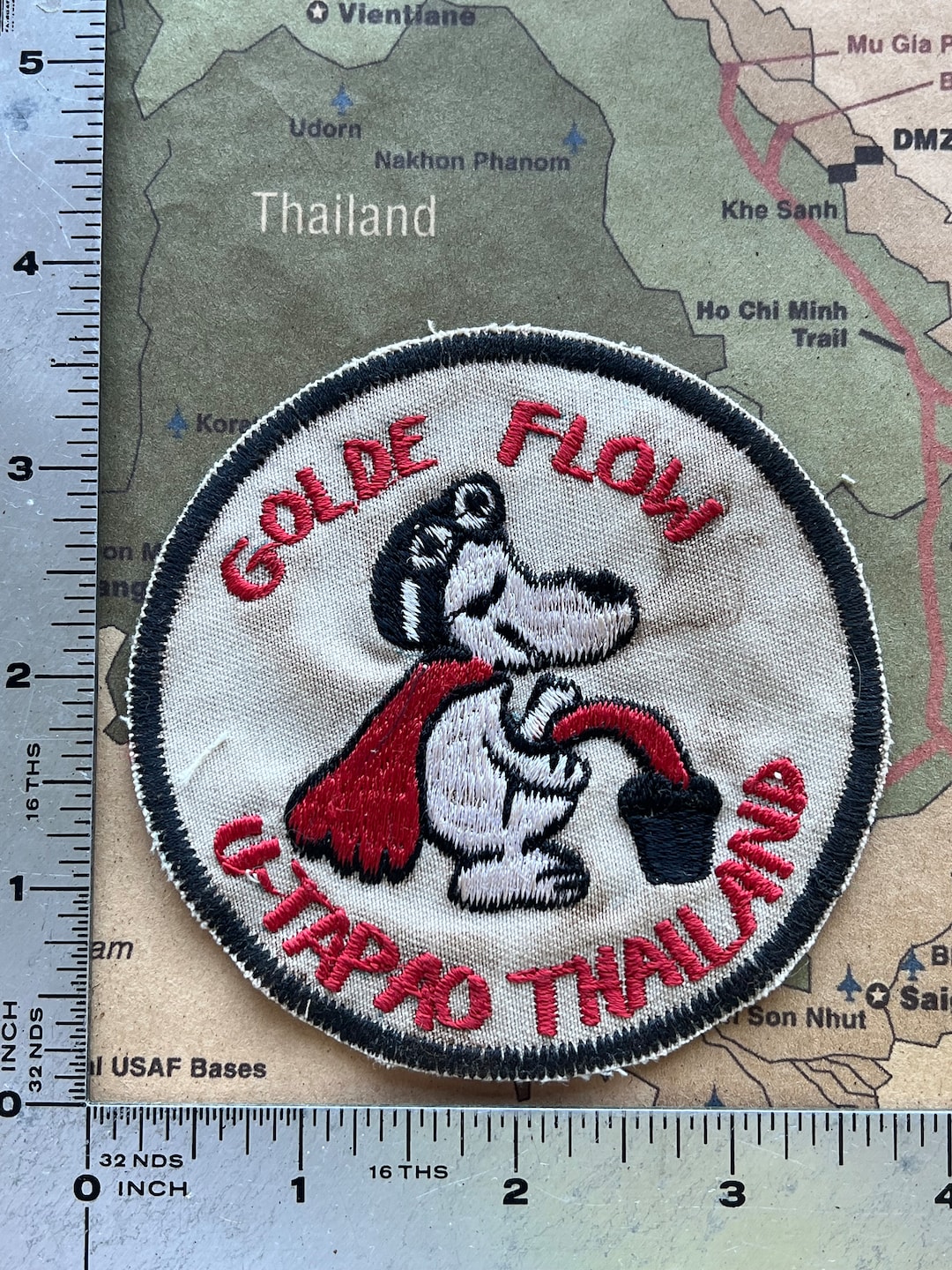 Patch Snoopy Golden Flow U-tapao Thailand Vietnam War - Etsy