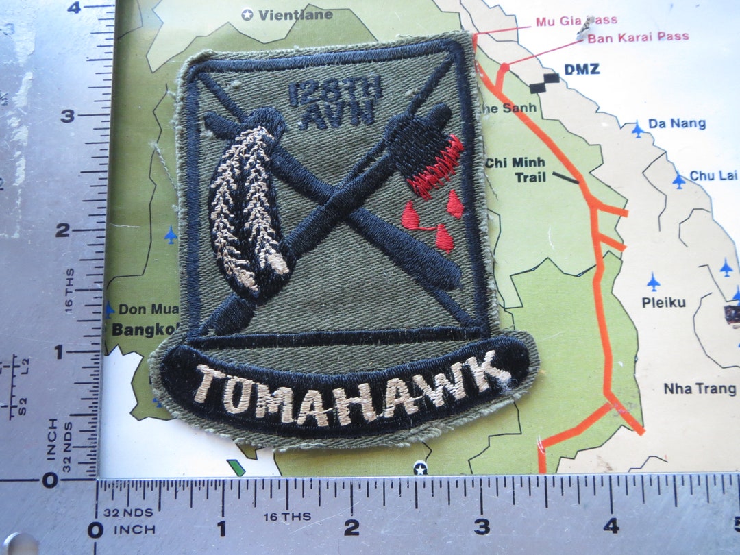 PATCH , 128th Aviation Company TOMAHAWK in III Corp , War Patch , Good Looking Patch , See ...