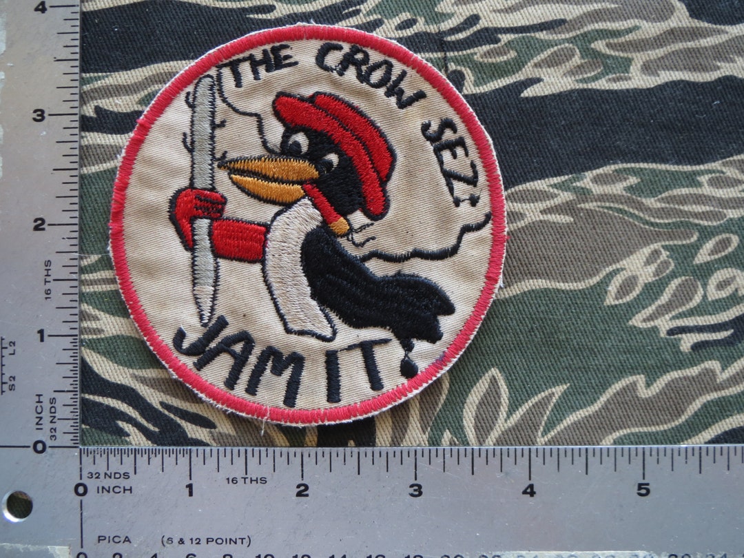 Patch , Vietnam War, Patch , the Crow Sez _ Jam It Aviation - Etsy