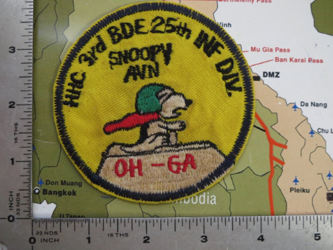 Patch , USAF , Hhc 3rd Bde , 25th Infantry Division , Snoopy - Etsy