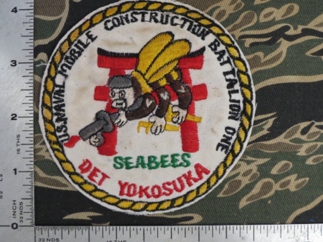 Patch , US Naval Mobile Construction Battalion , ONE NMCB-4 , Seabees - Etsy