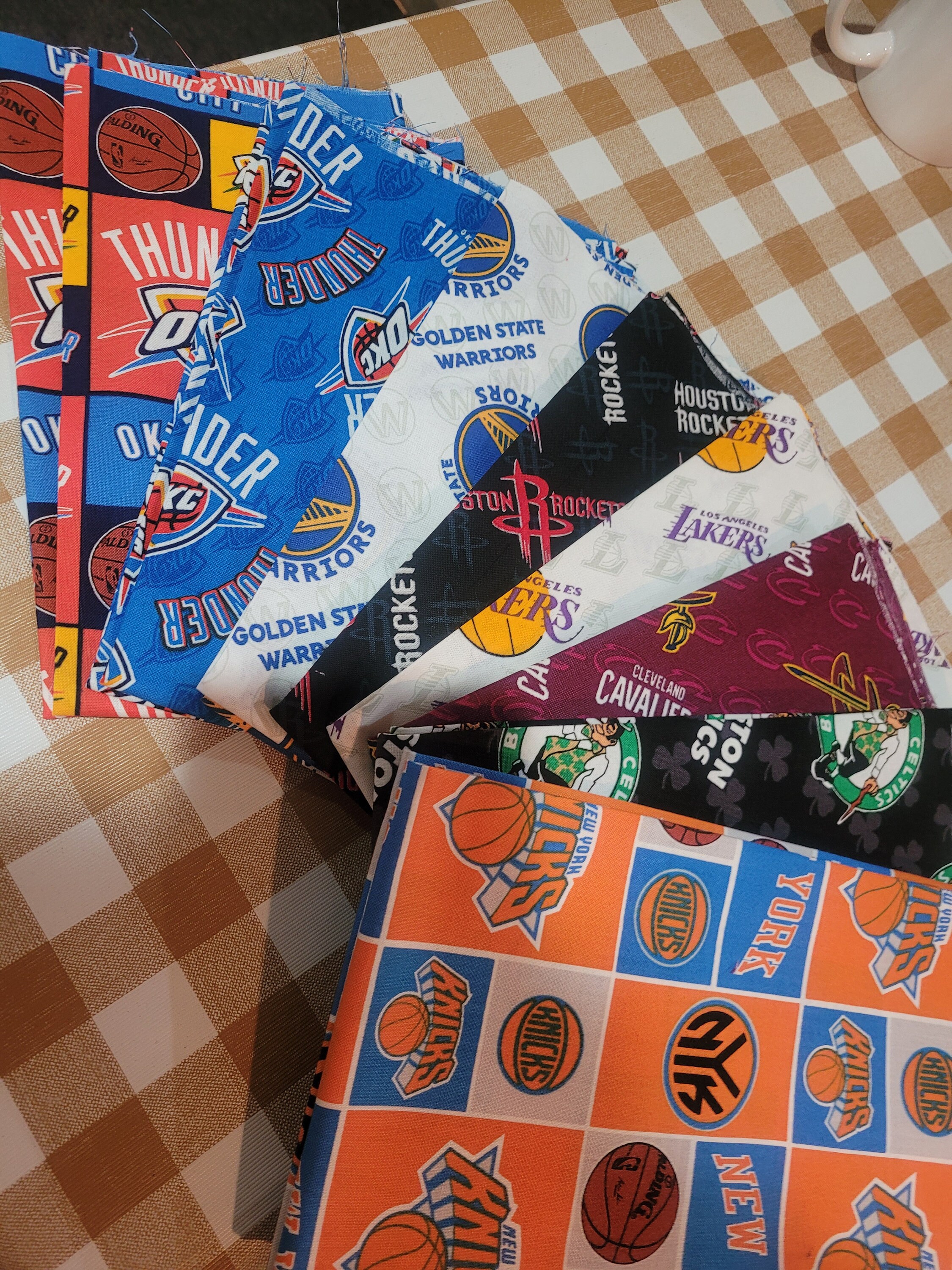 NBA Themed Fat Quarters Fabric Bundle - Etsy