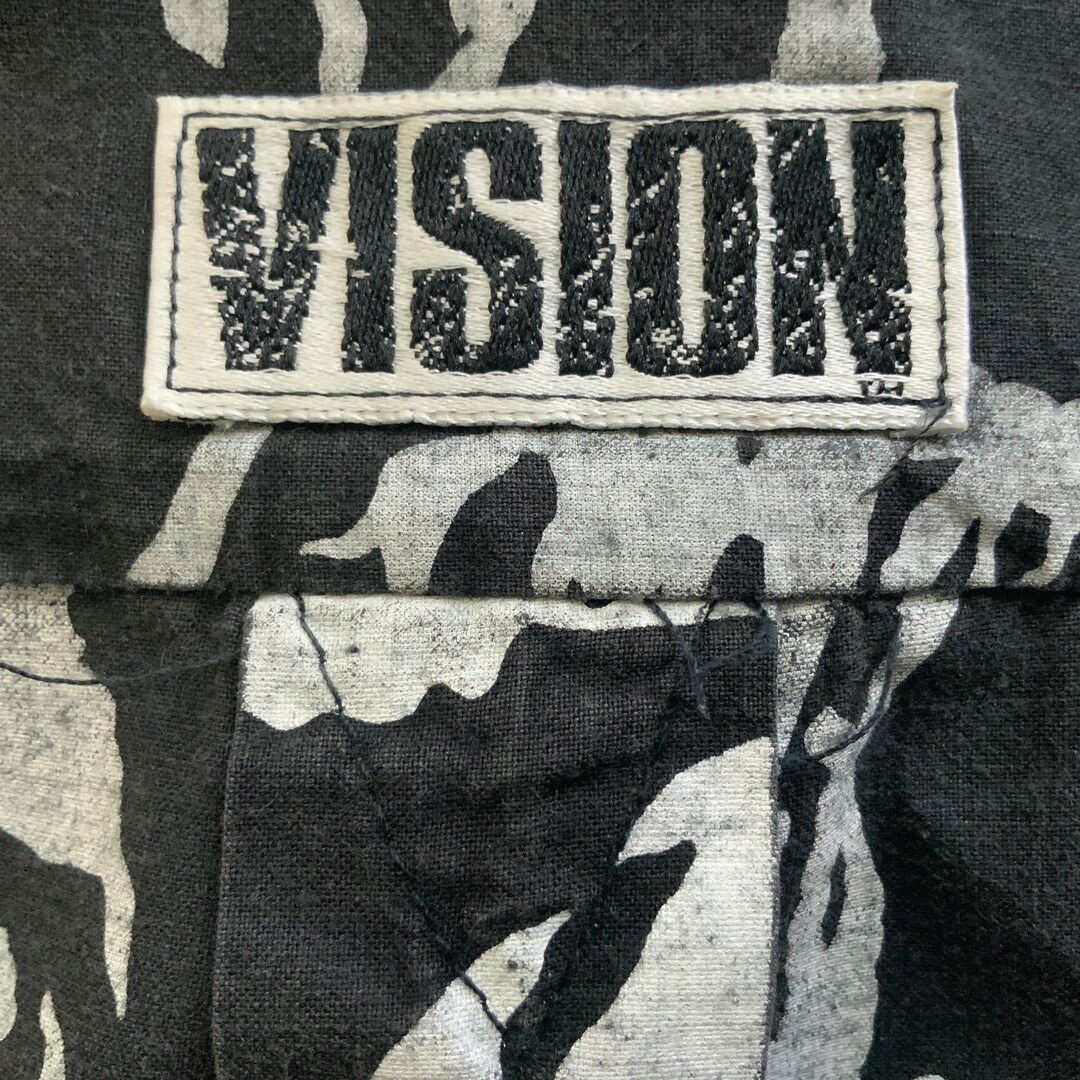 Vintage 80s Vision Street Wear Big Skulls Button up Shirt 1980s Graphic ...