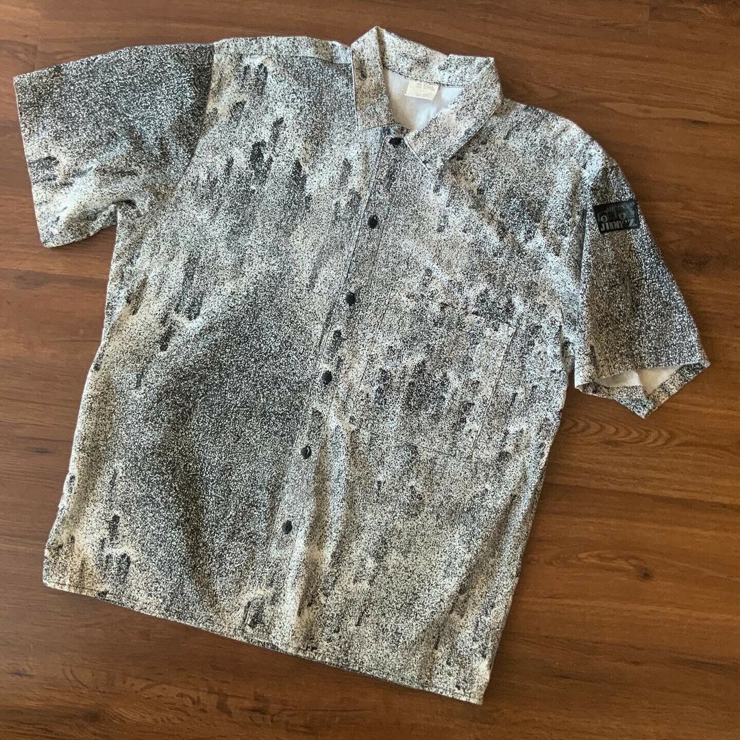 Vintage 80s JIMMY’Z Television Static Button up Shirt 1980s Skate Punk ...