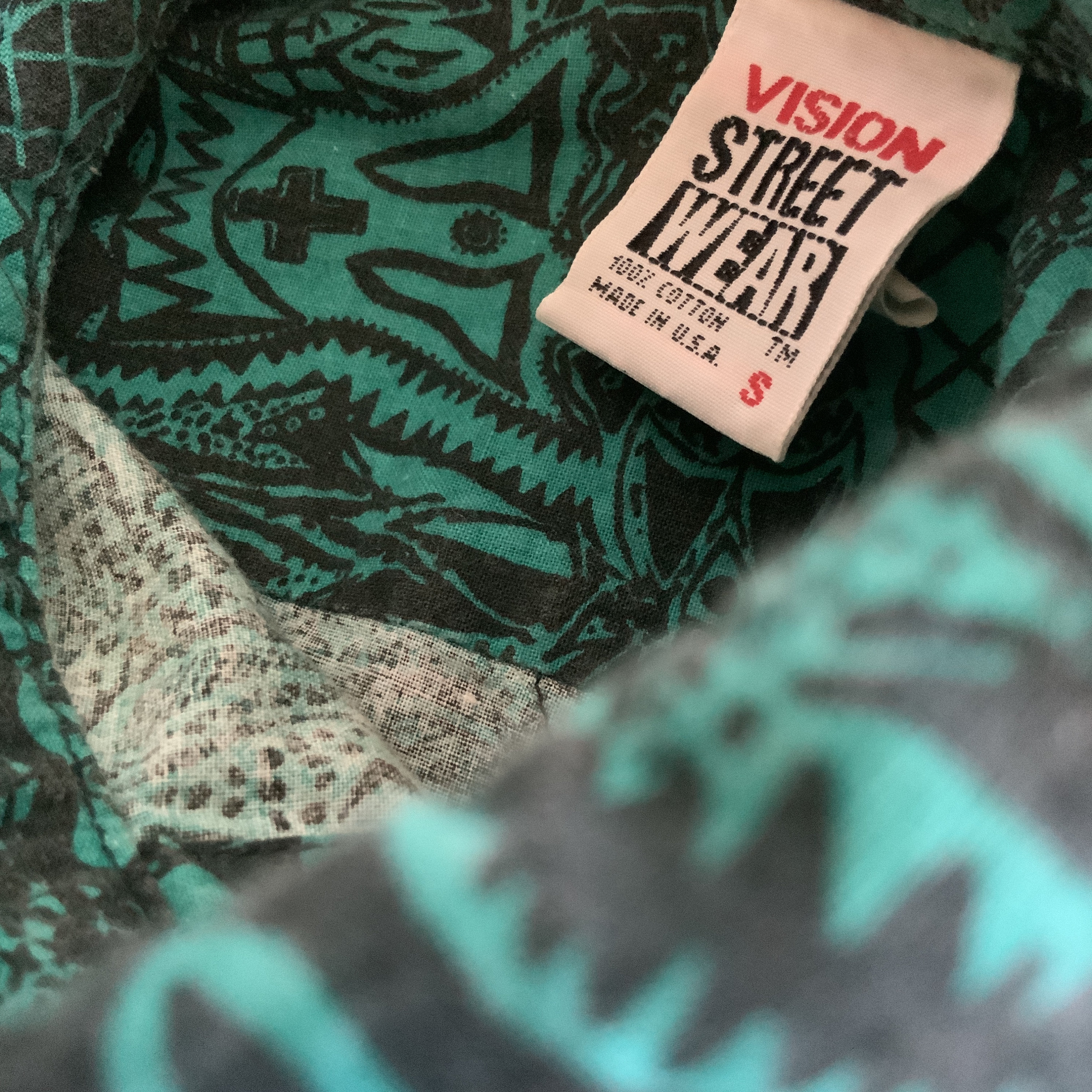 Vintage 80s Vision Street Wear John Grigley Old Ghosts dream Button up ...