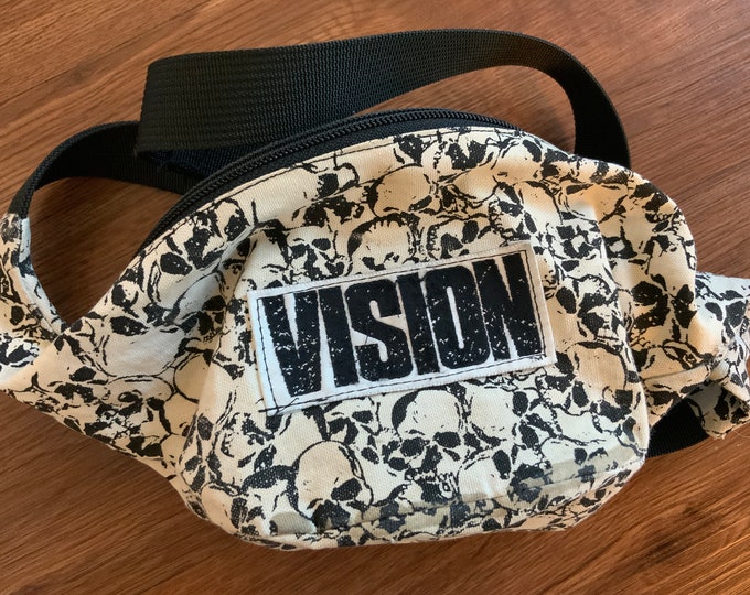 Vintage 80s Vision Street Wear Skulls Bum Bag 1980S VSW Fanny Pack Surf ...