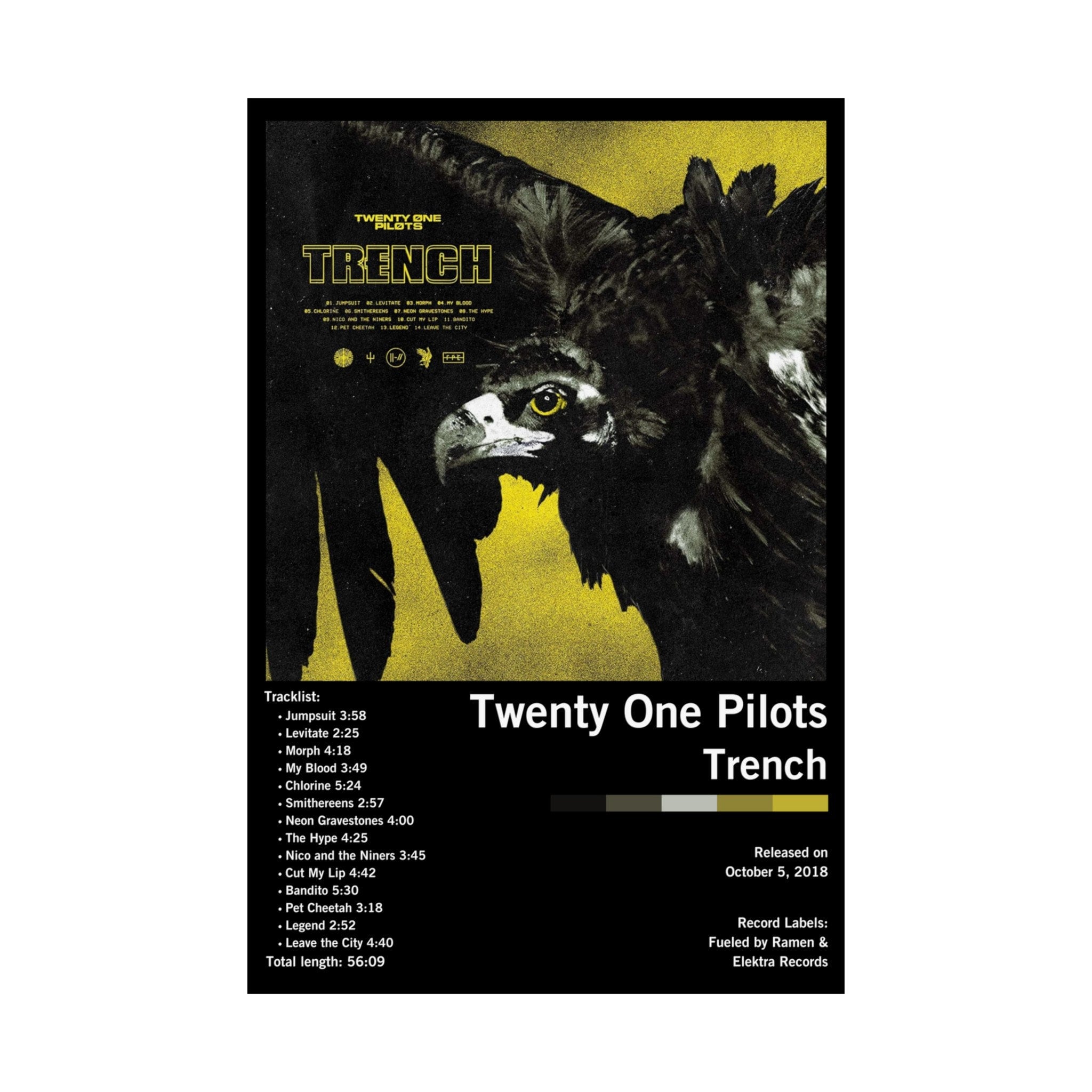 Twenty One Pilots 'trench' Album Art Poster: Custom Music Print - Etsy