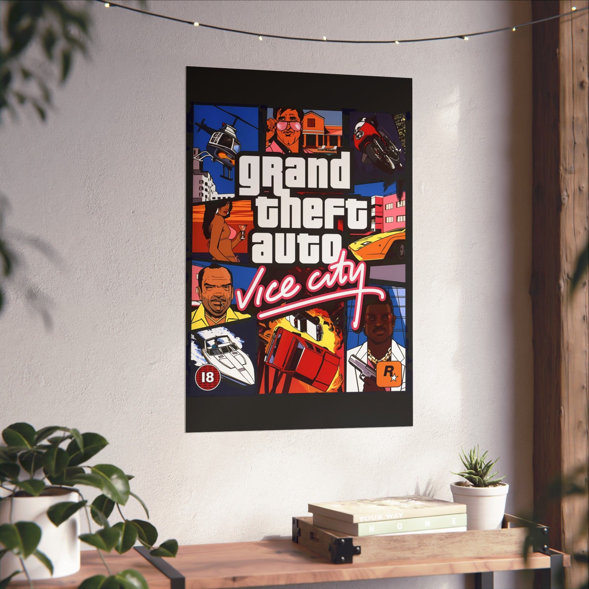 Grand Theft Auto Posters GTA Vice City Personalized Wall Art Poster Hi ...