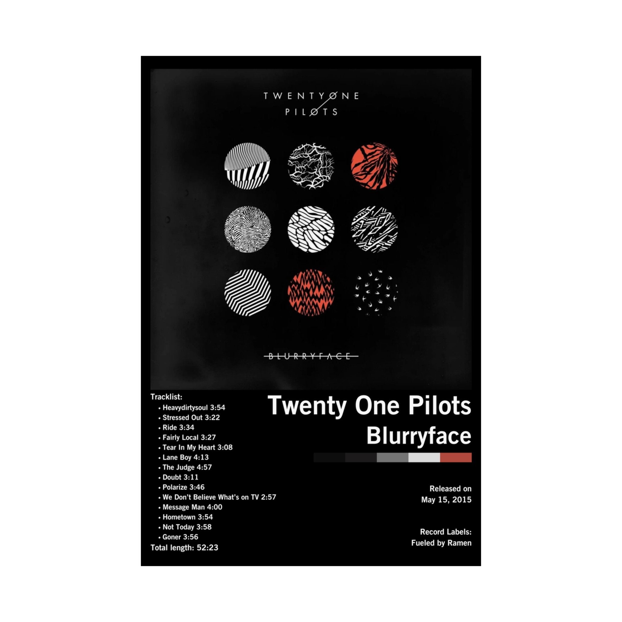 Twenty One Pilots Blurryface Album Poster Custom Album Poster Music ...