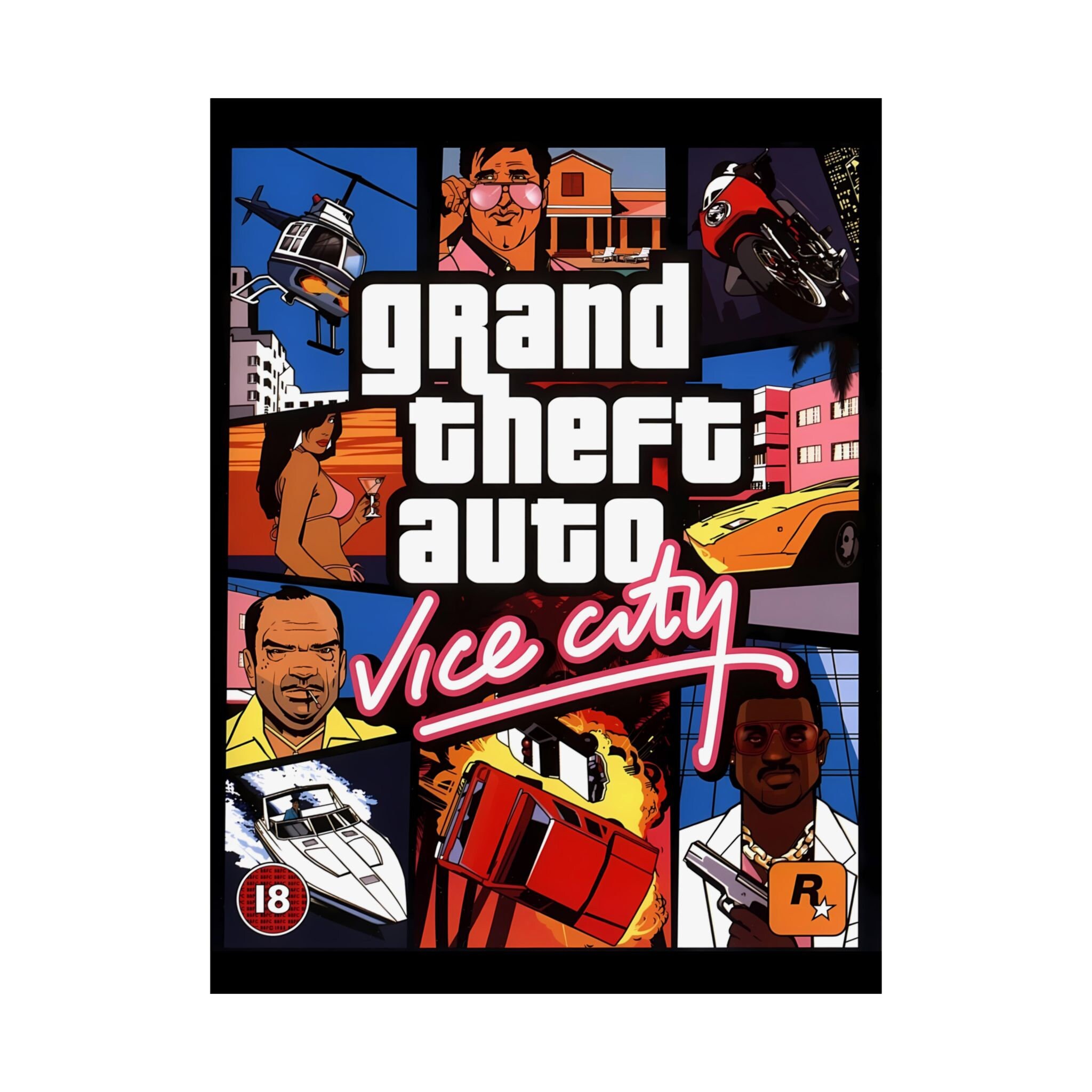 Grand Theft Auto Posters GTA Vice City Personalized Wall Art Poster Hi ...