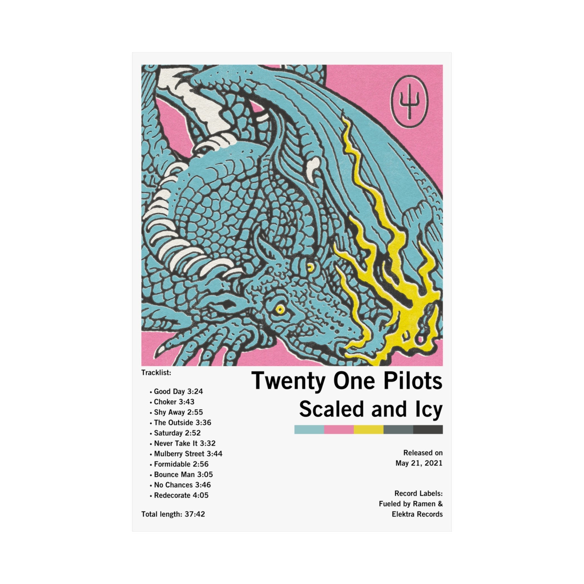 Twenty One Pilots Scaled and Icy Album Poster Custom Album Poster Music ...