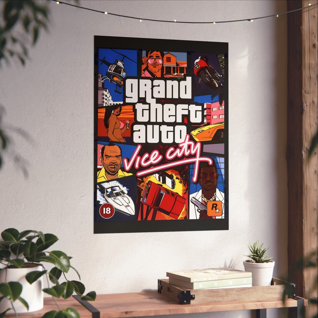 Grand Theft Auto Posters GTA Vice City Personalized Wall Art Poster Hi ...