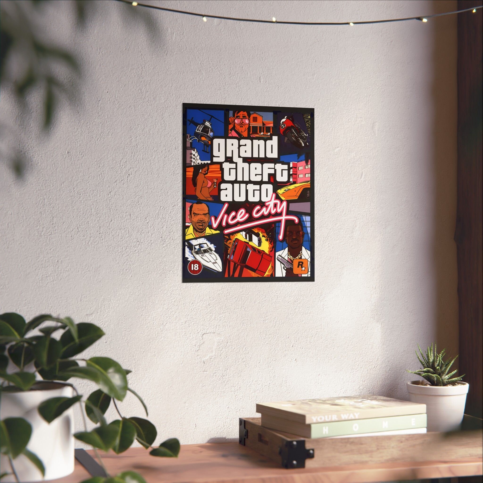Grand Theft Auto Posters GTA Vice City Personalized Wall Art Poster Hi ...