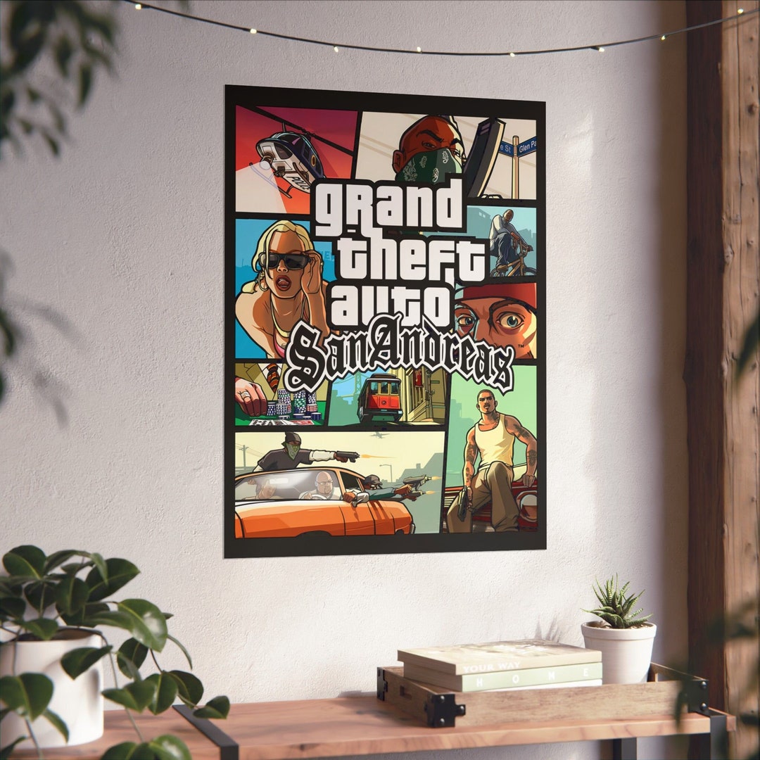 Grand Theft Auto Posters GTA San Andreas Personalized Wall Art Poster ...