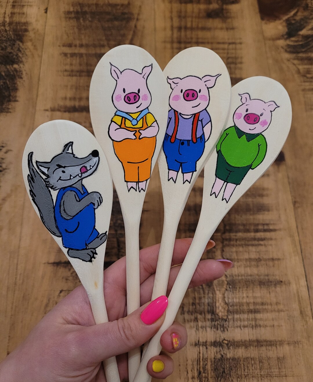 3 Little Pigs, the Three Little Pigs, Big Bad Wolf, Story Spoons ...