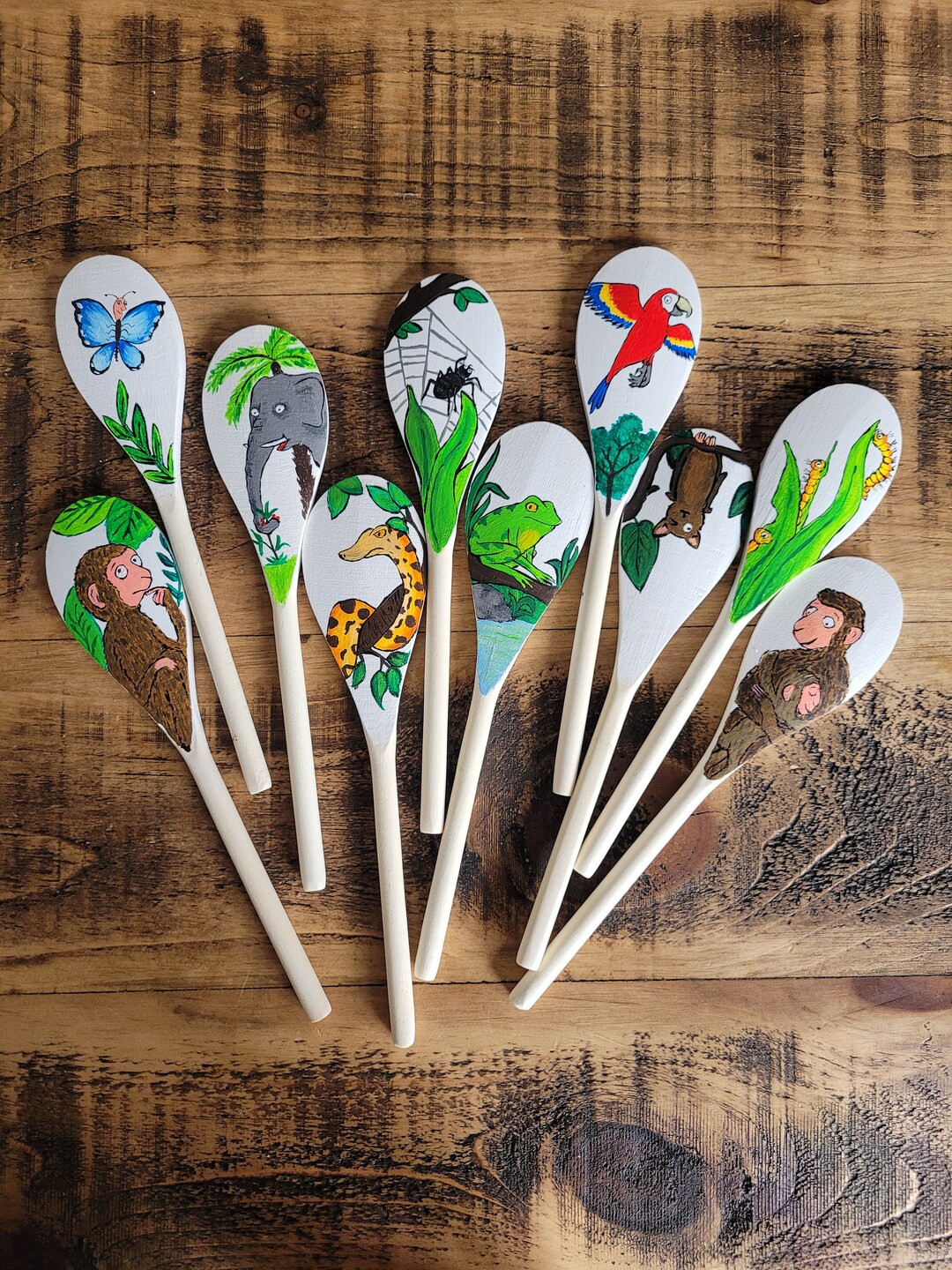 Monkey Puzzle Story Spoons - Etsy
