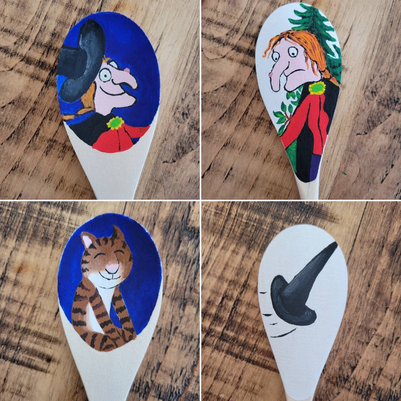 Room on the Broom Story Spoons, Handpainted Spoons, Custom Design ...