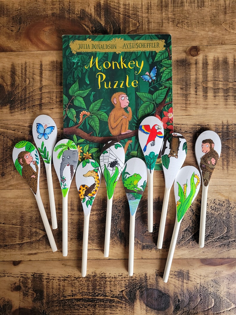 Monkey Puzzle Story Spoons - Etsy
