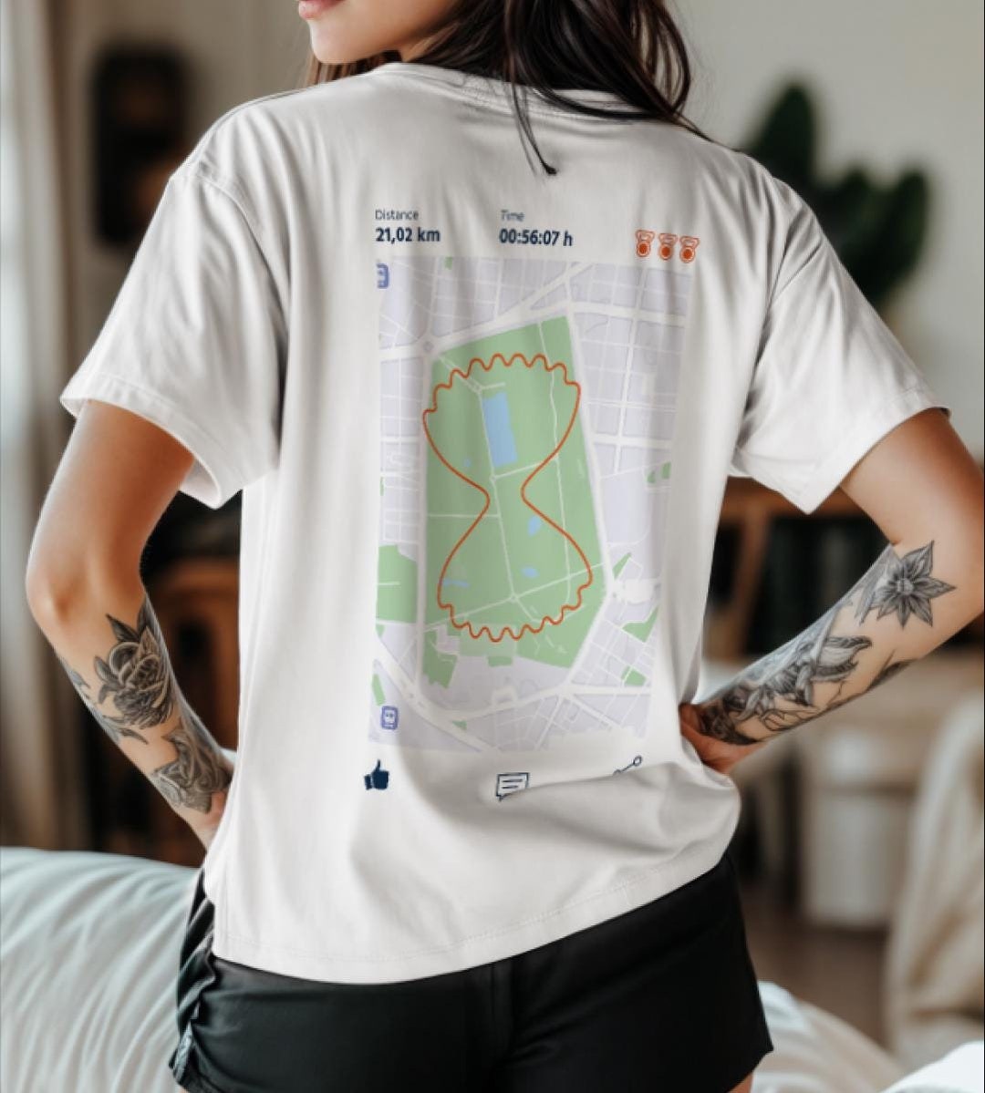 Personalized Strava Map Shirt| Runner Shirt Gift | Custom Running Sport ...