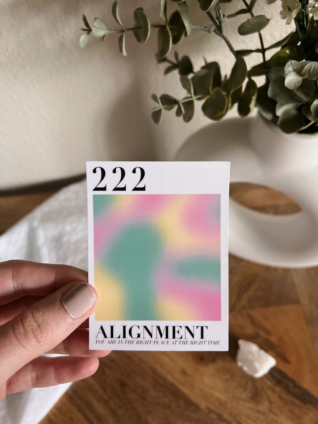 222 Angel Number Sticker / Aura Numerology Sticker / Vinyl Stickers ...