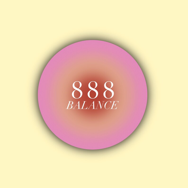 888 Angel Number Sticker / Aura Numerology Sticker / Vinyl | Etsy