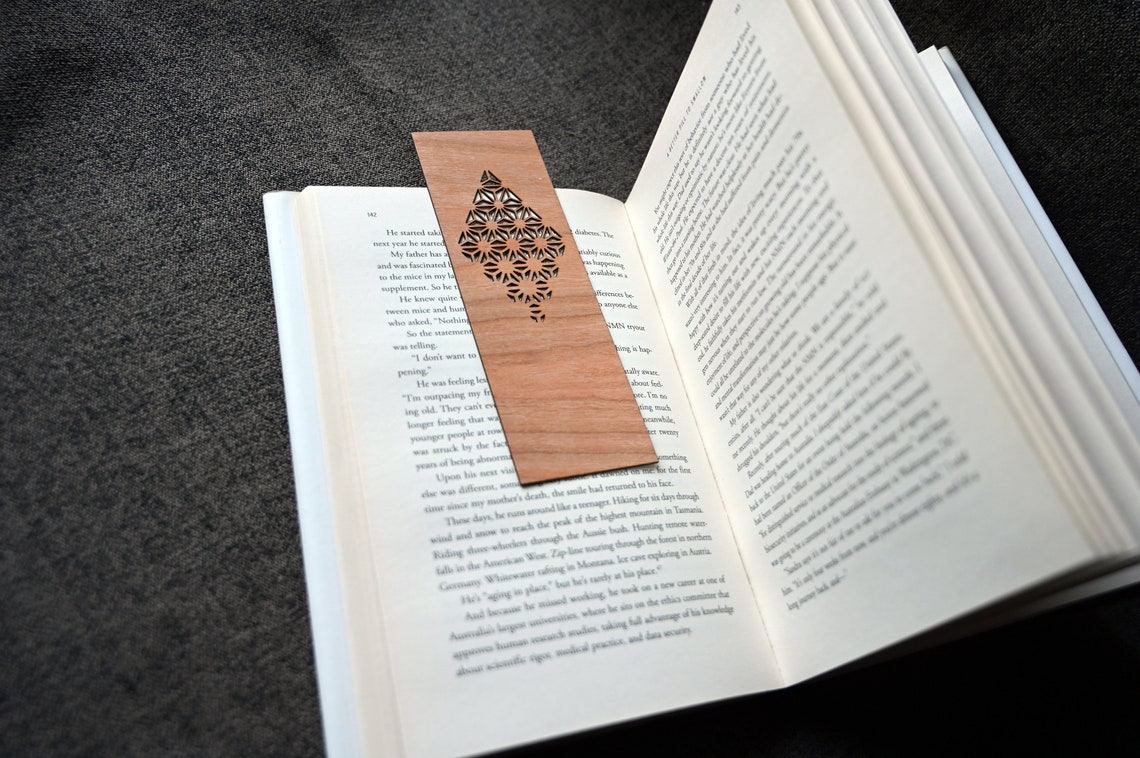 Laser Cut Wooden Bookmark - Etsy