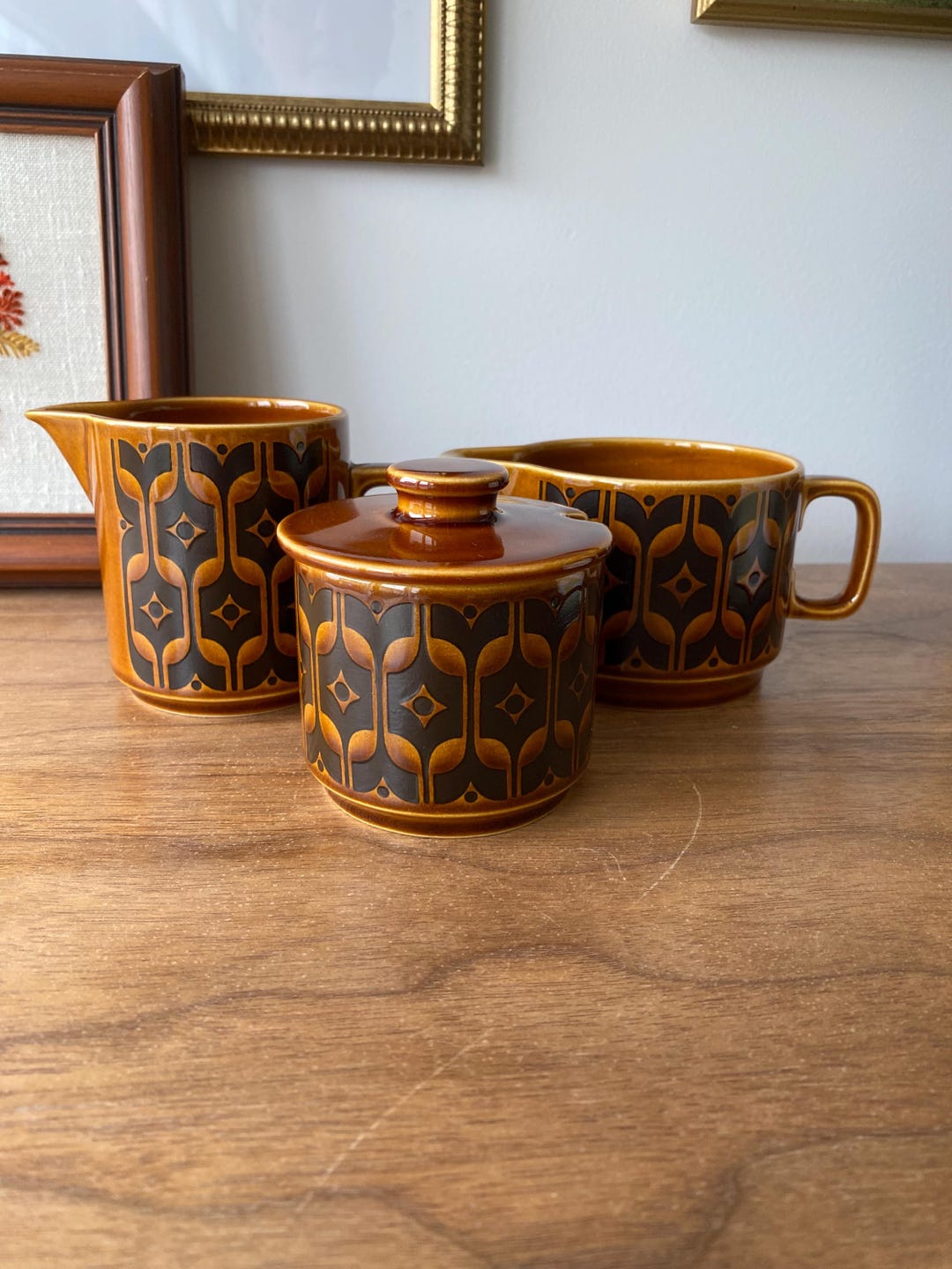 Vintage Hornsea Heirloom Tea Set – 1970s Sugar Bowl, Creamer & Milk Jug ...