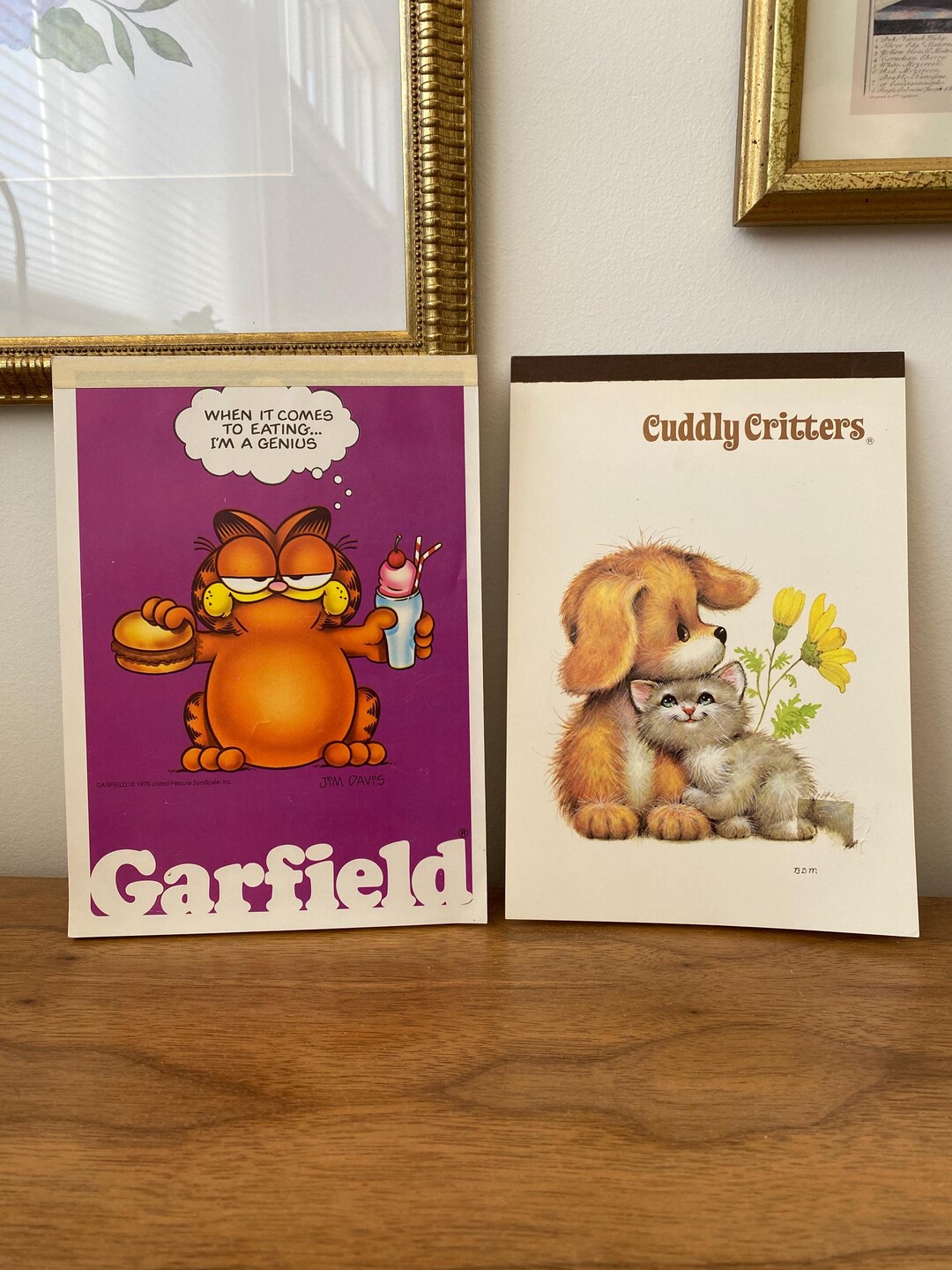 Vintage Garfield & Cuddly Critters Notepad Set 1980s Stationery - Etsy