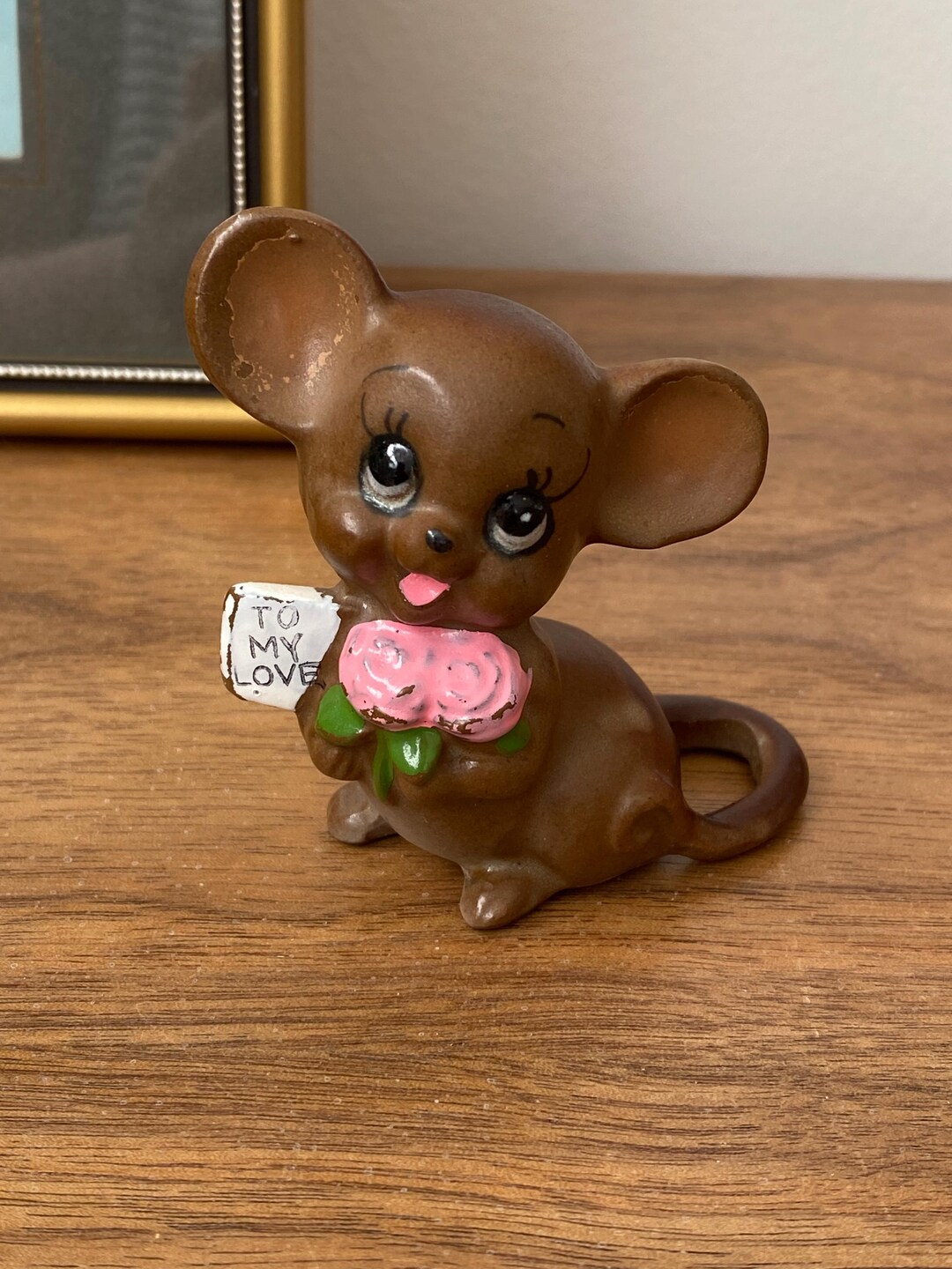 Vintage Ceramic Mouse Figurine, to My Love, Josef Originals, Made in ...
