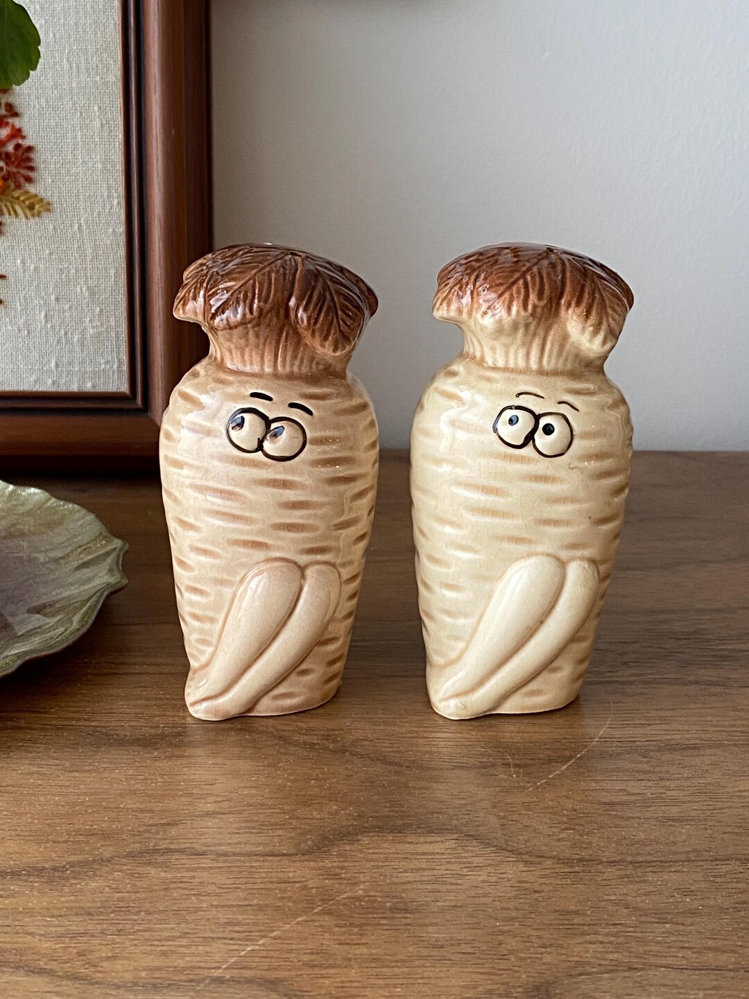 Vintage Anthropomorphic Parsnip Salt & Pepper Shakers - Kitsch Kitchen ...