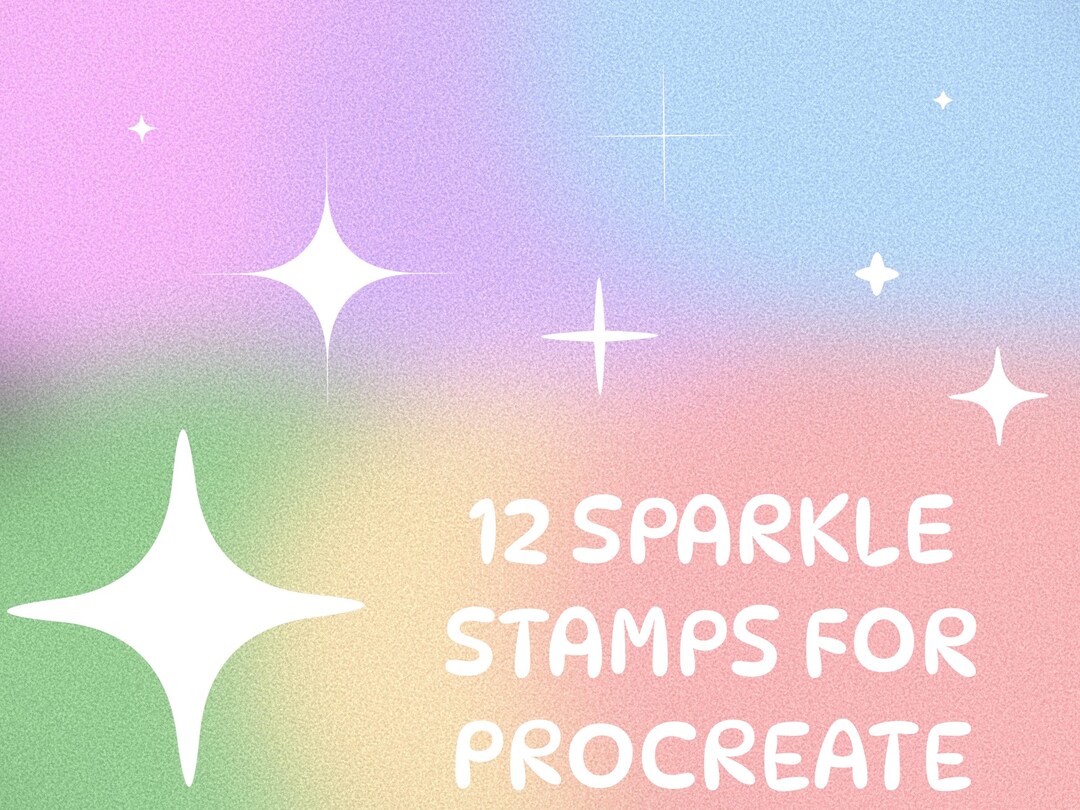Sparkle Stamps for Procreate – 12 Brushes | Digital Brush Stamp ...