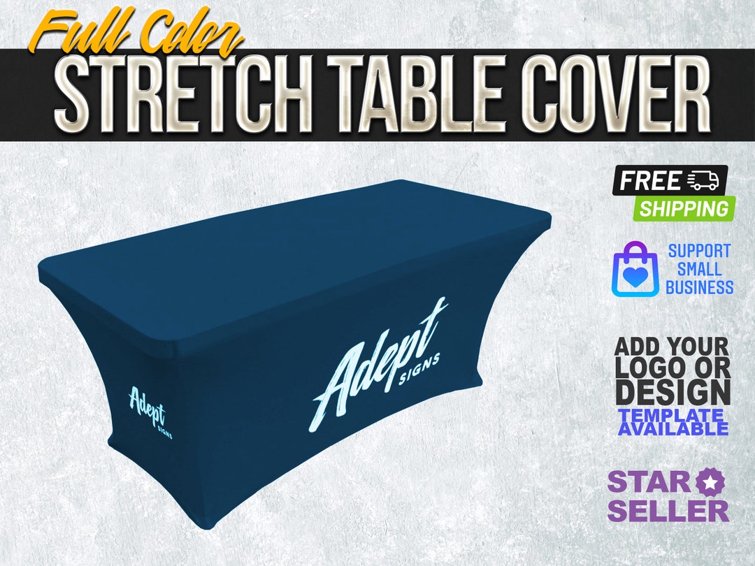 Custom Table Cover Add Your Logo for Tables Full Color Table Cloth With ...