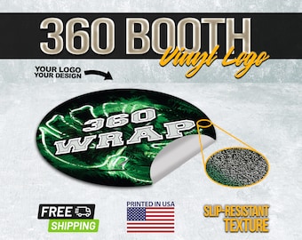 360 Photo Booth Vinyl Logo Personalized Decal Wrap for Your 360 Spinner ...