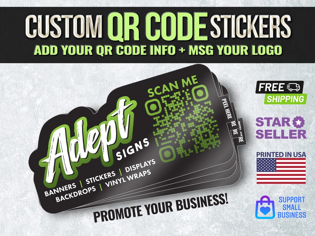 Custom Waterproof and Permanent QR Code Stickers | Add Your Logo ...