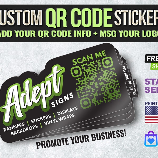 Qr Code Vinyl Decal - Etsy