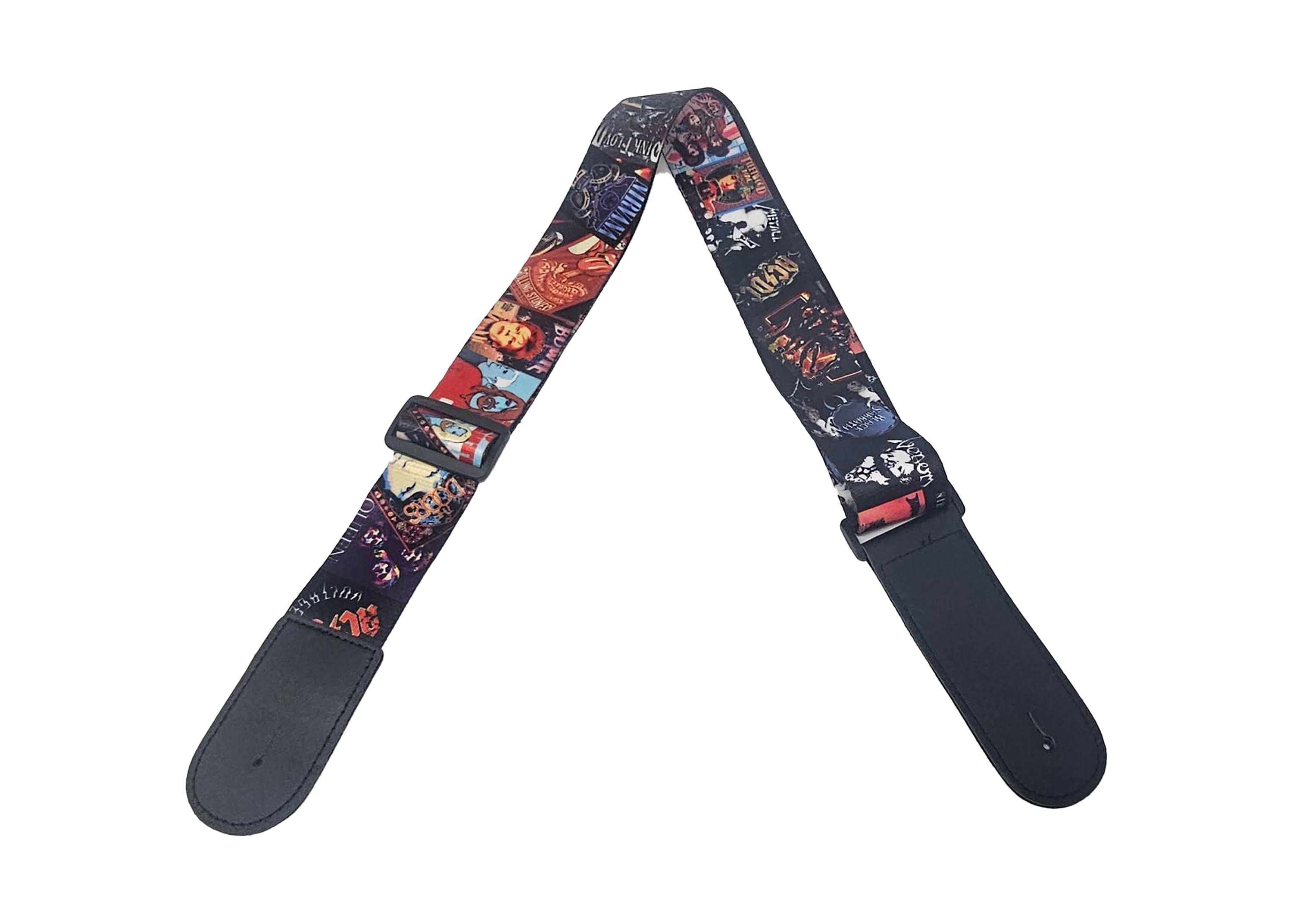 Popular Rock Bands Polyester Guitar Strap | for Electric and Hollow ...